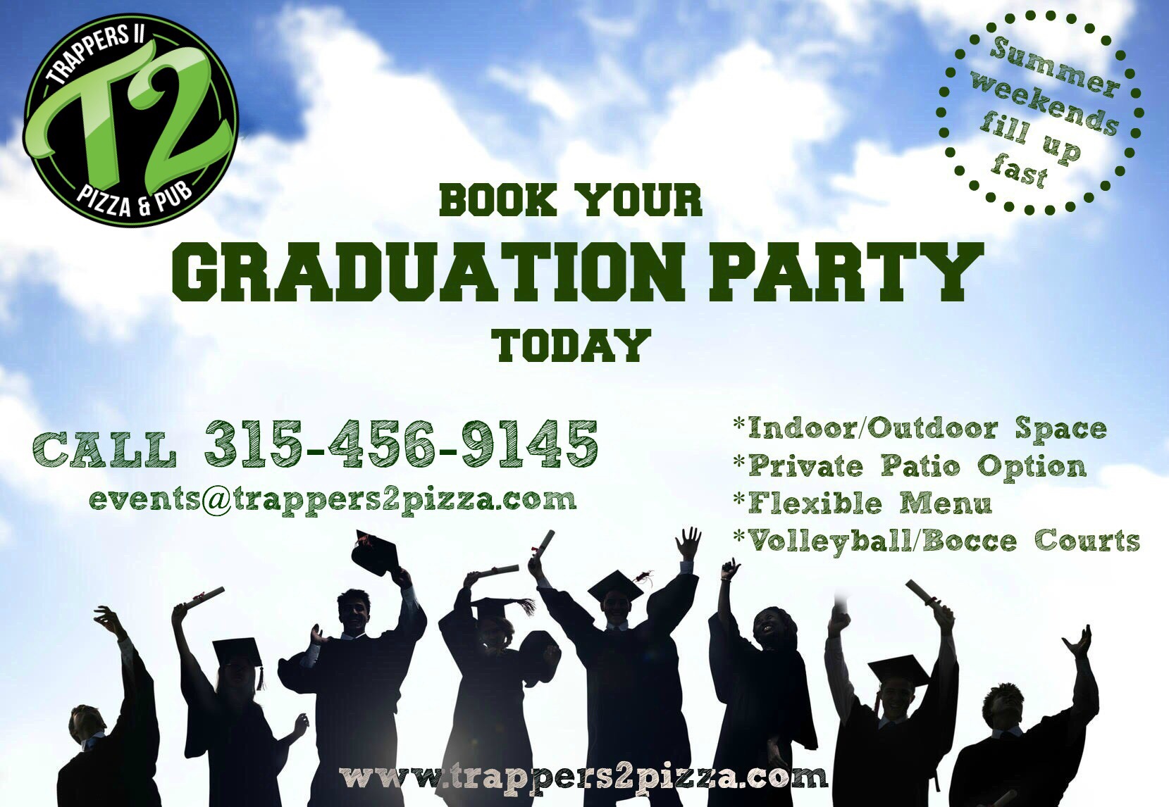 Graduation Parties | Trappers II Pizza & Pub