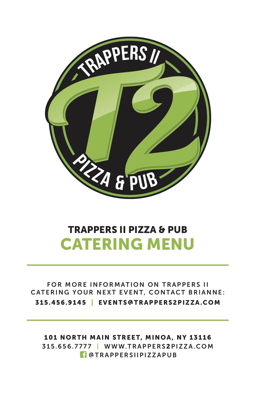 CATERING AND PARTY MENU FOR TRAPPERS II | Trappers II Pizza & Pub